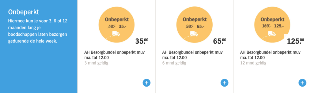 Bezorgbundel Albert Heijn: AH Abonnement voor gratis bezorgen!